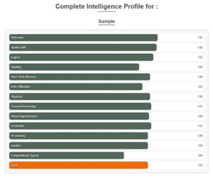 Sample Exercise Result – IQTest.com
